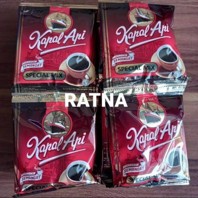 KOPI KAPAL API SPECIAL MIX KOPI dan Gula 25gr 1 Renteng isi 10 Sachet ...