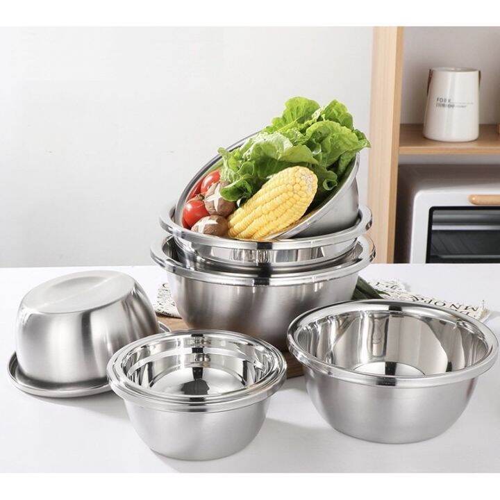 Deep Mixing Bowl Baking Bowl in Stainless Steel | Lazada PH