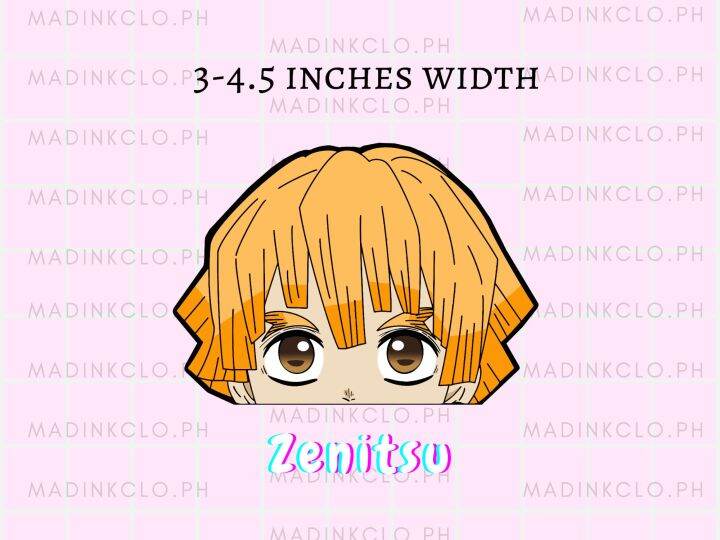 Zenitsu Demon Slayer Peeker - Anime Waterproof Vinyl Sticker | Lazada PH