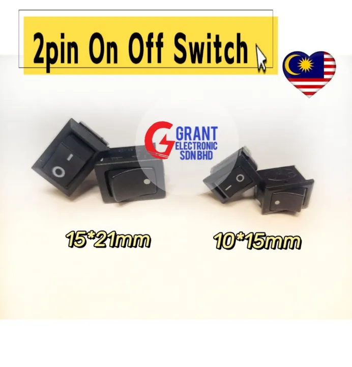 KCD1-101 Rocker On Off Switch Button 2Pin ON/OFF KCD Switch KCD1 101 ...