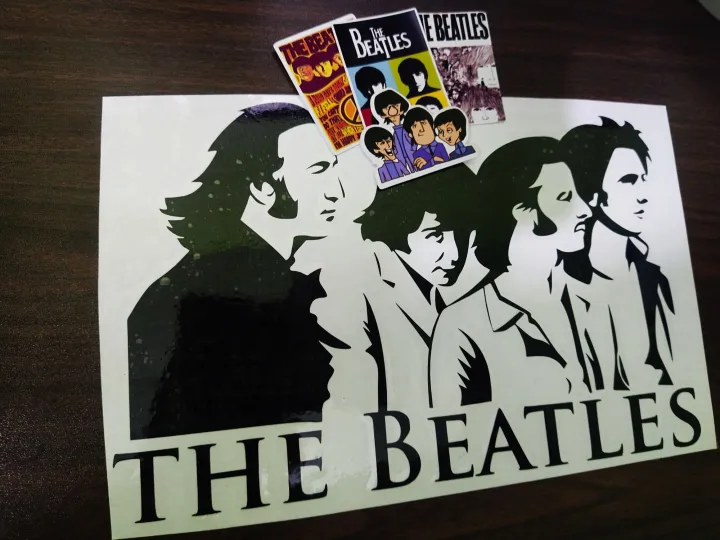 The Beatles Vinyl Sticker Waterproof (black / carbon Sticker) | Lazada PH