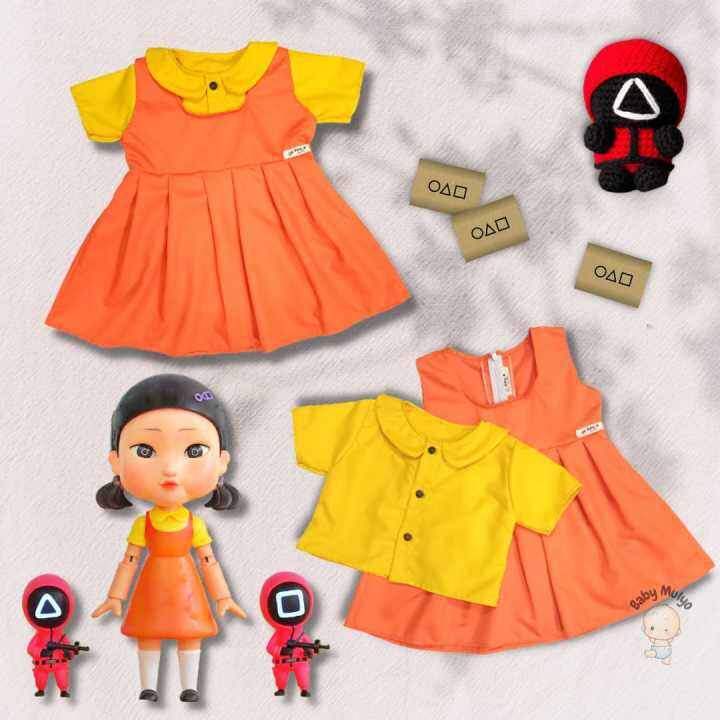 KOSTUM BAJU BONEKA SQUID GAME ANAK KOSTUM BAJU VIRAL | Lazada Indonesia
