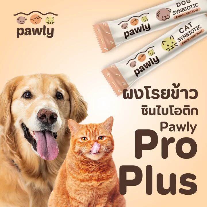 Pawly Pro Plus ผงโรยอาหารหมา ผงพรีไบโอติกและโปรไบโอติก สำหรับหมา เสริม ...