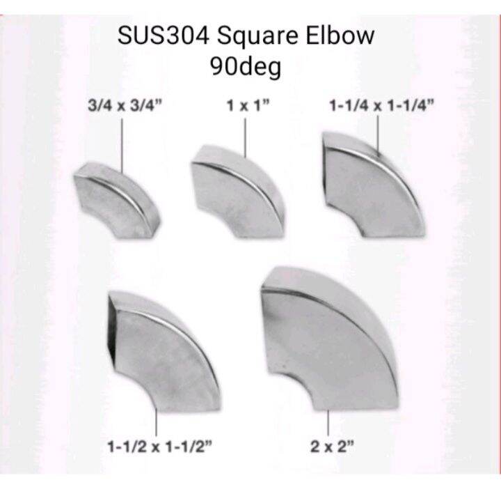Stainless Square Elbow 90 Degree for Stainless Square Tubings | Lazada PH