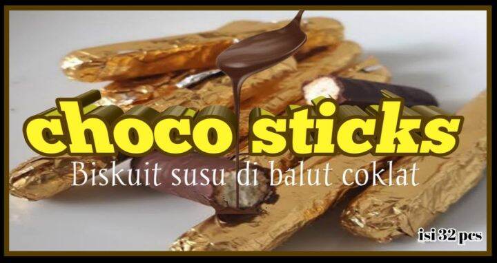 Coklat stik biskuit kemasan toples isi 32 pcs,choco sticks | Lazada ...