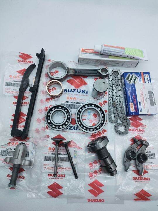 Paket lengkap stang seher suzuki smash old-smash new free lem gasket ...