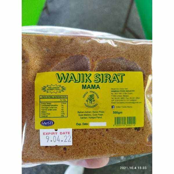 WAJIK SIRAT ASLI MAMA MELAKA/WAJIK PULUT DURIAN MAMA MELAKA/WAJIK ASLI ...