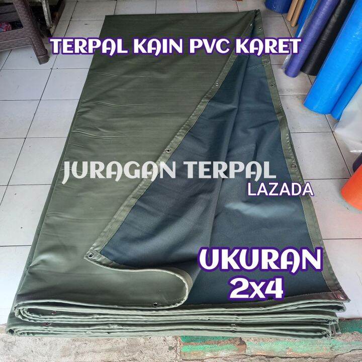 terpal kain cv tentara pvc karet ukuran 2x4 | Lazada Indonesia