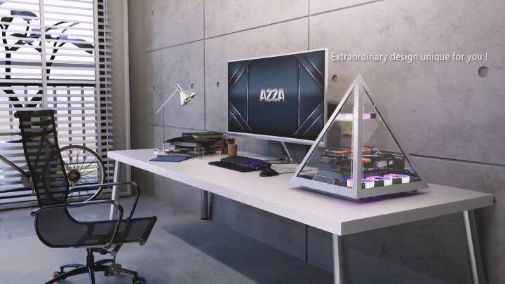 เคสคอมพิวเตอร์ AZZA Pyramid 804 Innovative case -ATX Mid Tower ราคา ...