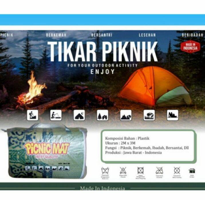 Tikar Piknik / Picnic Mat Ukuran 2M x 3M - Bahan Plastik | Lazada Indonesia
