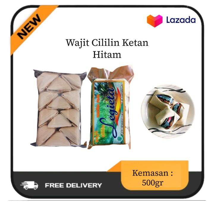 Wajit Cililin Asli Rasa Ketan Hitam Kemasan 500gr - Wajit Legieta ...