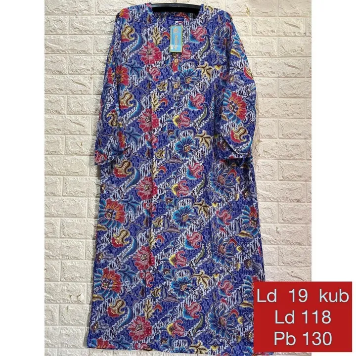 LONGDRESS KENCANA UNGU BIRU | KUB LD 19 // MOTIF ACAK DAN RANDOM ...