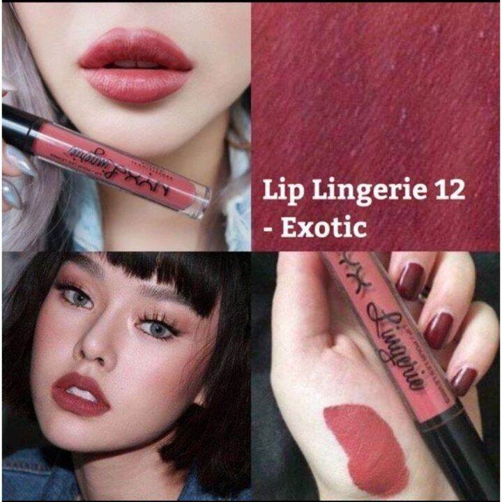 📌หายากมาก พร้อมส่ง 12 Exotic/NYX Lingerie Lip stickของแท้ 💯% จาก ...
