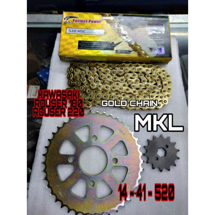 CHAIN SET KAWASAKI ROUSER 180 / 220 ( HEAVY DUTY ) | Lazada PH