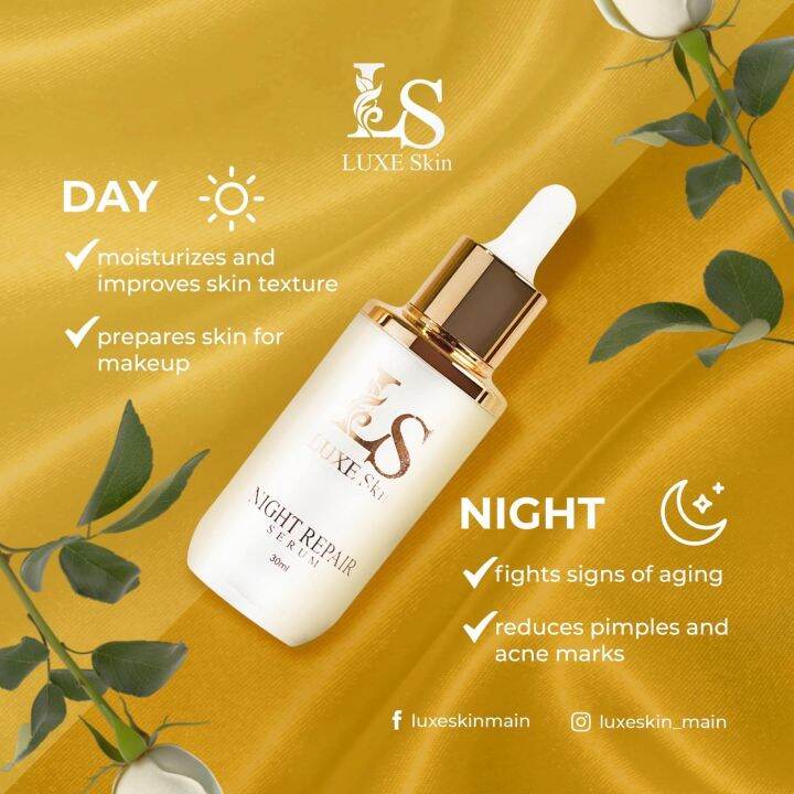 LUXE Skin Night Repair Serum (30ml) [Authorized Distributor] | Lazada PH