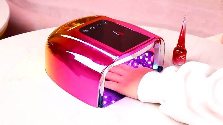 DOYADA Rechargeable 96W UV Red LED Light Nail Lamp Machine Portable Handle Cordless Gel Polish ...