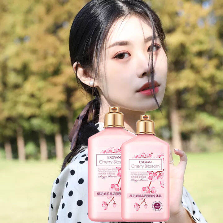 EXGYAN Cherry Blossom Skin Crystal Flash Bullet Body Lotion whitening ...