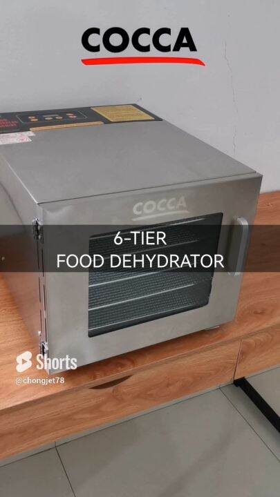 COCCA 6-Tier SUS304 Stainless Steel Food Dehydrator Commercial Grade ...