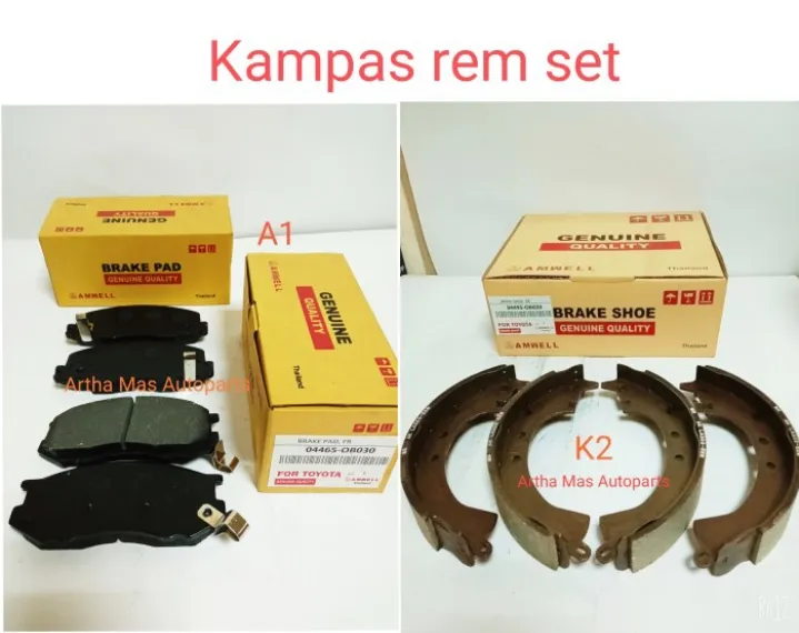Kampas Rem Depan Belakang Set Toyota Kijang LGX LSX 7K 1.8 - Thailand | Lazada Indonesia