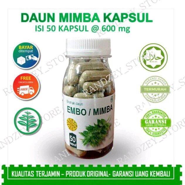 Obat gatal kulit kapsul herbal daun mimba neem embo untuk eksim alergi ...