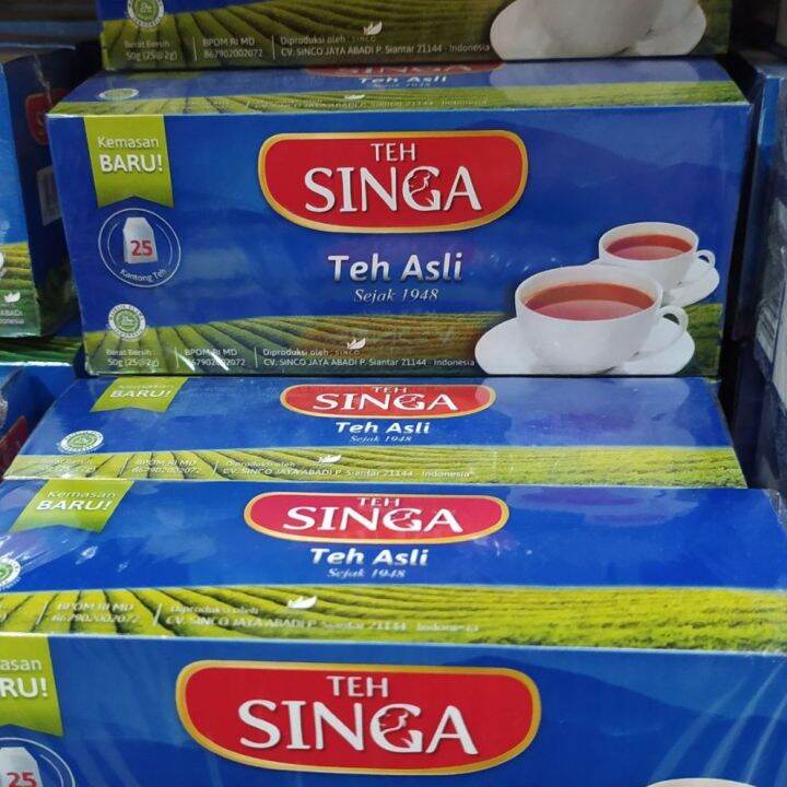 Teh cap Singa 50 gram isi 25 pcs. | Lazada Indonesia