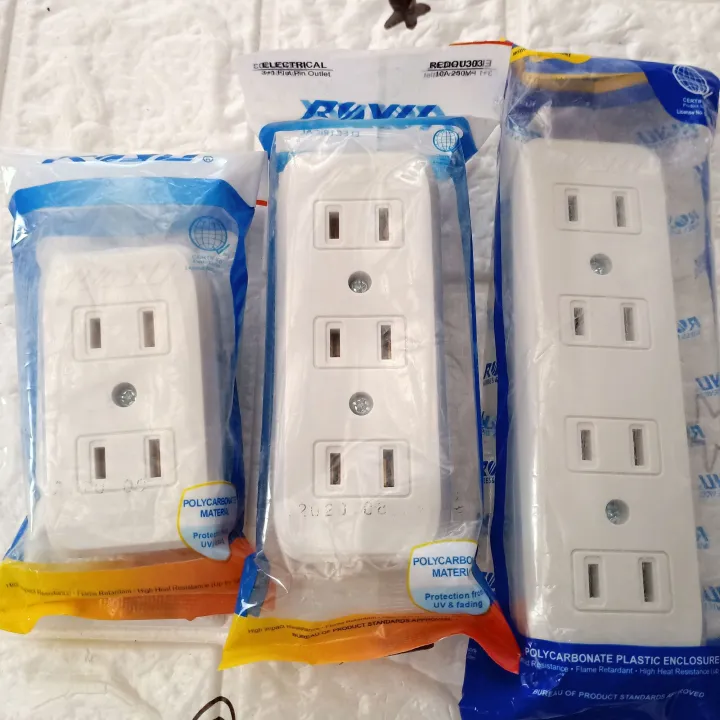 royu universal outlet flat pin outlet ,pang extension outlet | Lazada PH