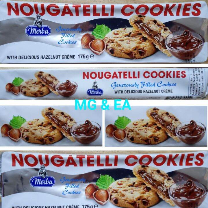 Merba NOUGATELLI COOKIES 175g. Generously Filled Cookies With delicious ...