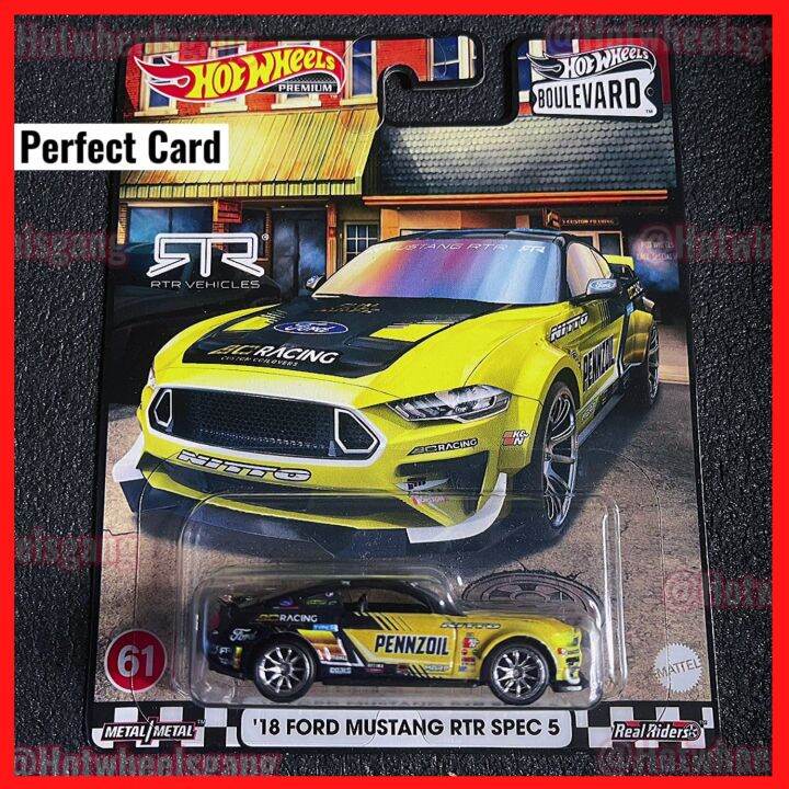 Hot Wheel Ford Mustang RTR Spec 5 2018 Formula Drift Premium Card 2022 ...