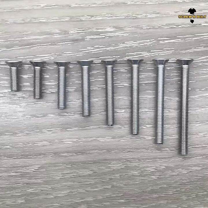 น็อต สกรู หัวเตเปอร์ แฉก F+ สแตนเลส 304 เกลียวมิล หยาบ M5 / Flat Head Phillip Machine Screw ...