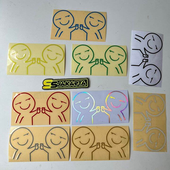 STIKER MIDDLE PINGER FUCEK STICKER TUZKI CUTTING | Lazada Indonesia