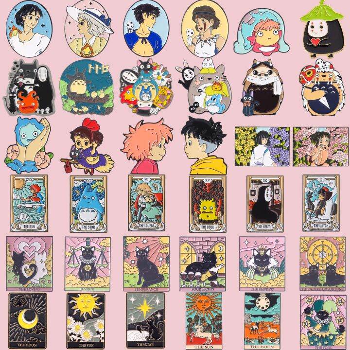 จลาจลรอบๆเข็มกลัดตัวการ์ตูนโลหะชายไม่มีหน้าภาพเคลื่อนไหว Longmao เร่ร่อนไพ่ทาโรต์ชุดเรขาคณิต ...