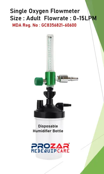 Single Oxygen Flowmeter Adult 0-15LPM Lightweight | Lazada