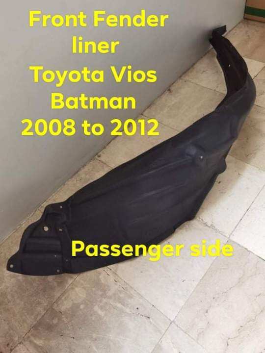 Front Fender liner for Toyota Vios Batman Gen 2 2008 - 2012 Passenger ...