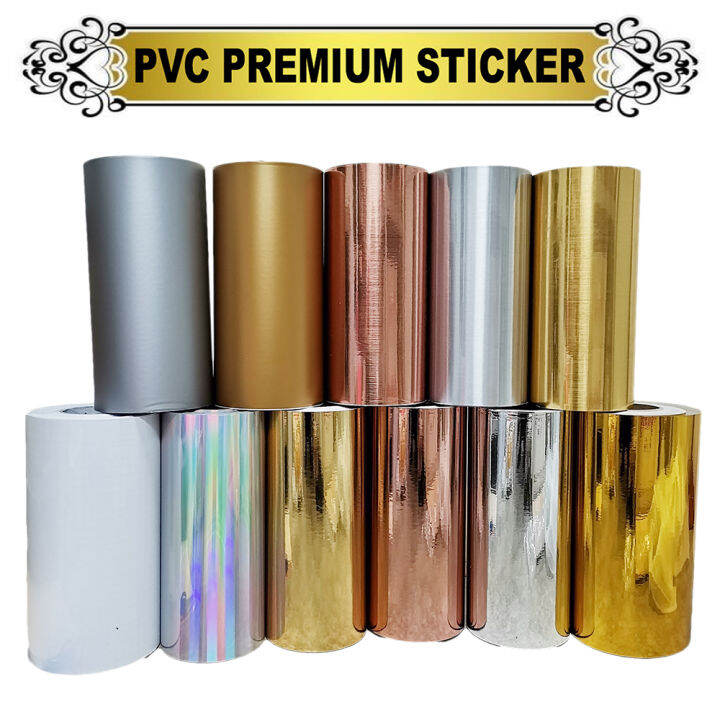 PVC PREMIUM STICKER CHROME STICKER PELEKAT BELON PVC WATERPROOF VINYL ...
