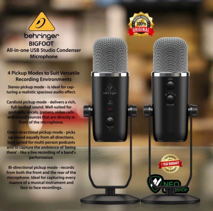 Behringer Bigfoot all in one USB studio condenser microphone | Lazada ...