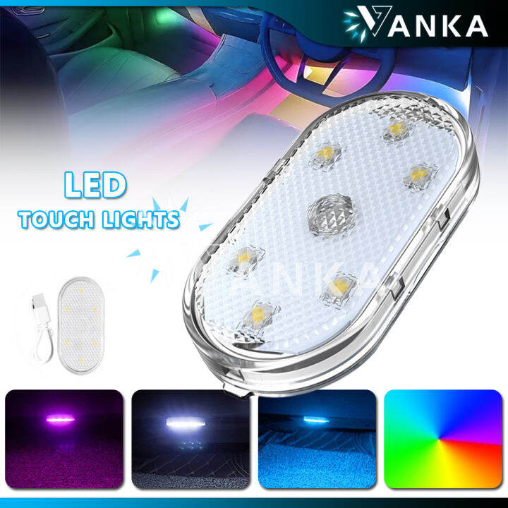 Car Led Lights Interior Usb Interface Rechargeable Touch Atmosphere ...