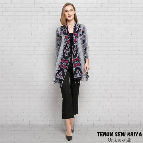 blus tenun wanita || outer tenun terbaru || atasan tenun ntt sumba ...
