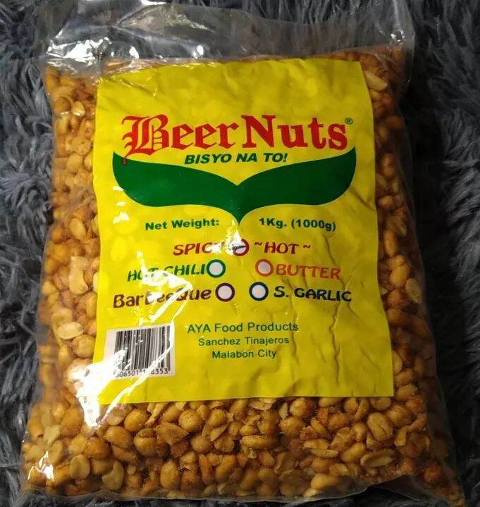 Beernuts peanuts 1kg garlic/ spicy kutkutin snacks | Lazada PH