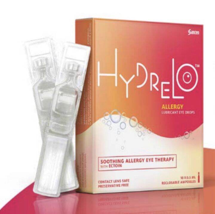 Hydrelo Allergy Lubricant Eye Drop Santen exp 9/2024 0.5ml x 10 tubes ...