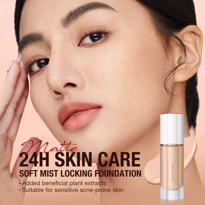 O.TWO.O Oil-control Liquid Foundation Poreless Full Coverage Concealer ...