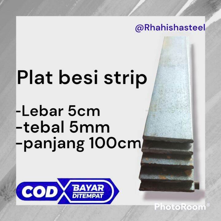 Besi Plat Strip 5x5x100 Lebar 5cm Tebal 5mm Panjang 100cm | Lazada ...