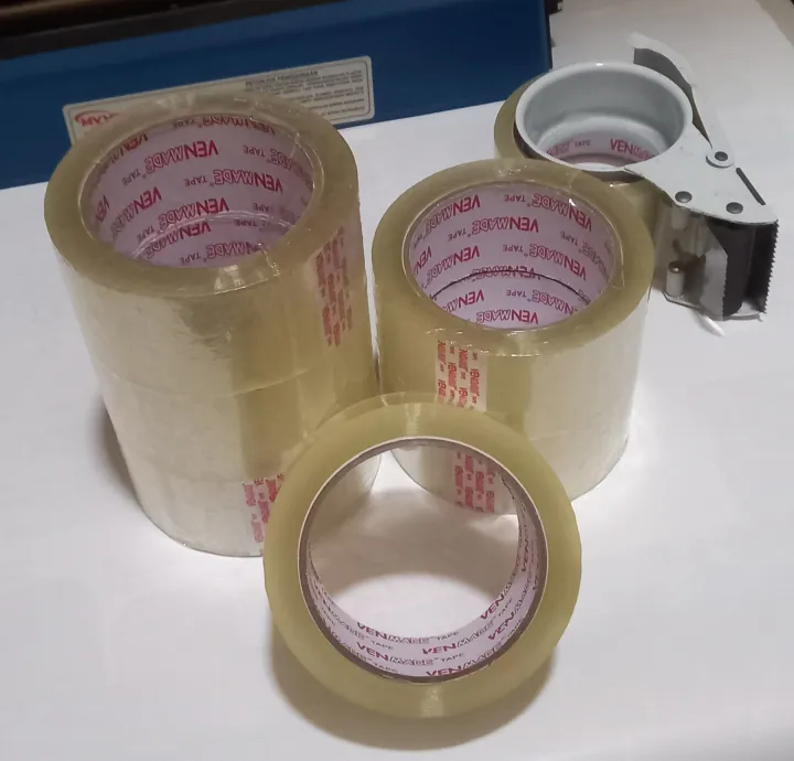 Lakban Isolasi Bening 2 inchi, asli lebar 4,8 cm, panjang 100 yard ...