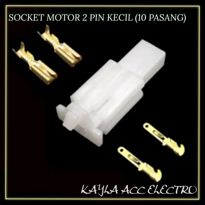 Socket Motor 2 Pin Kecil 10 Pasang Soket Motor Konektor Skun Motor ...