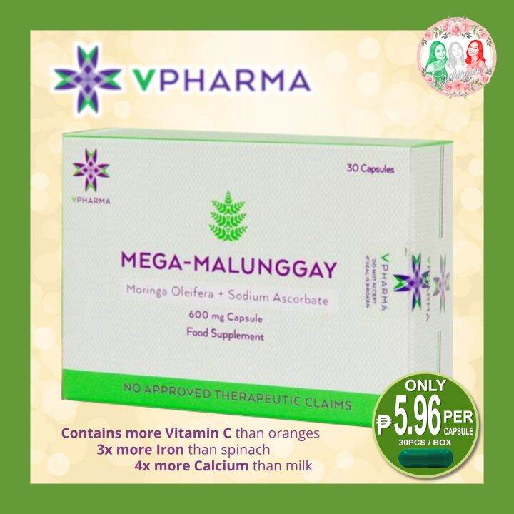 Mega-Malunggay Breastfeeding Supplement (Moringa Oleifera + Sodium ...