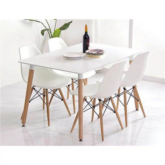 Rectangular White Dining Set / Minimalist / Scandinavian 2 or 4-Seater ...