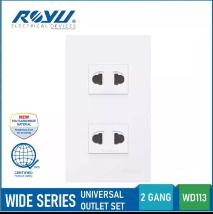 Royu Wide series 2 gang outlet. | Lazada PH