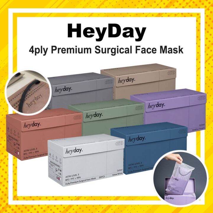 READY STOCK Heyday 4PLY Premium Surgical Face Mask (ASTM Level 3) | Lazada
