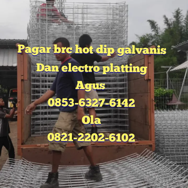 Pagar brc tinggi 190 cm x lebar 240 cm x dia 8 mm electro platting ...