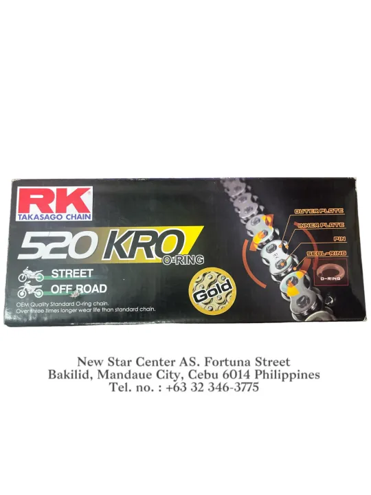 RK GOLD O-RING CHAIN GR520 KRO XR200 / DT O1W/ XR150/ R3 | Lazada PH