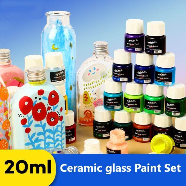 Mont Marte 6/24 colors Ceramic Paint Set 20ml glass Painting pigment ...